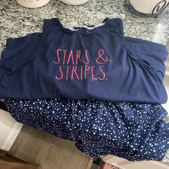 Rae Dunn | Intimates & Sleepwear | Stars Stripes Rae Dunn Pajama Set ...